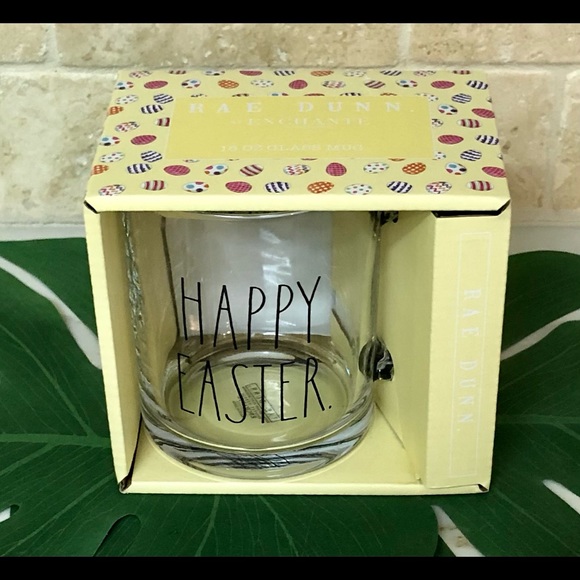 Rae Dunn | Kitchen | Happy Easter Rae Dunn Glass Mugglass W Glass ...